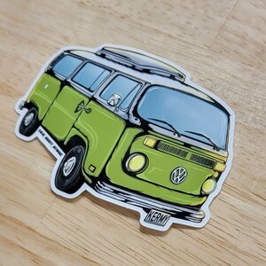 VW - Volkswagen - Bus - Automobile - Vinyl Sticker - Laptop-decal ...