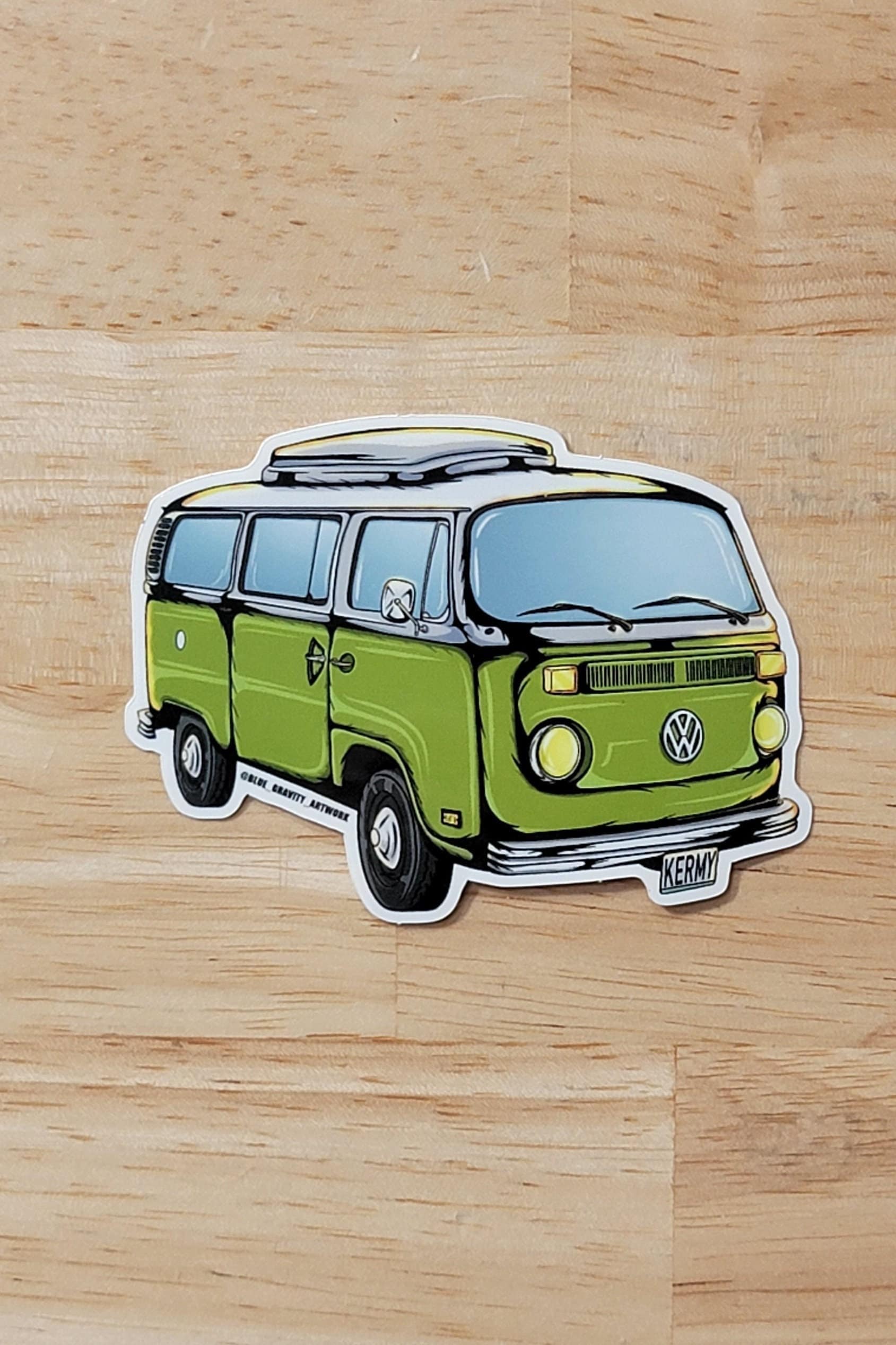 VW - Volkswagen - Bus - Automobile - Vinyl Sticker - Laptop-decal ...