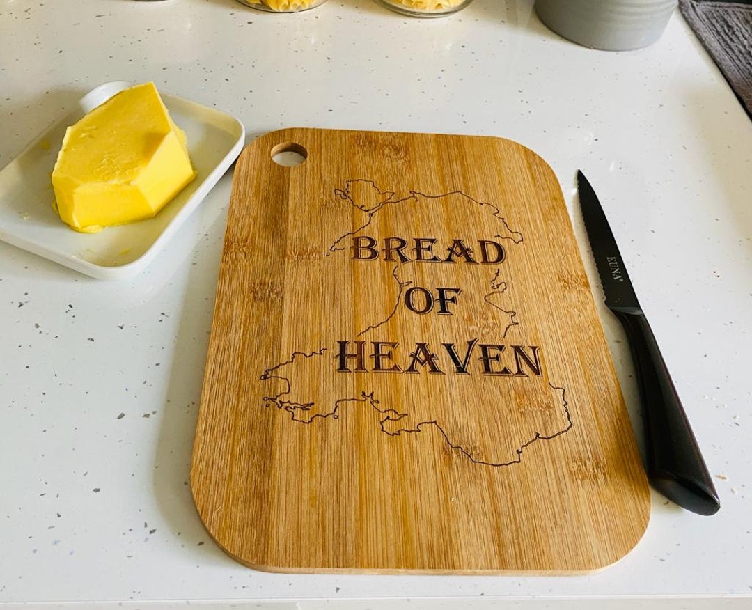 Breadboard With bread of Heaven Engraving - Etsy