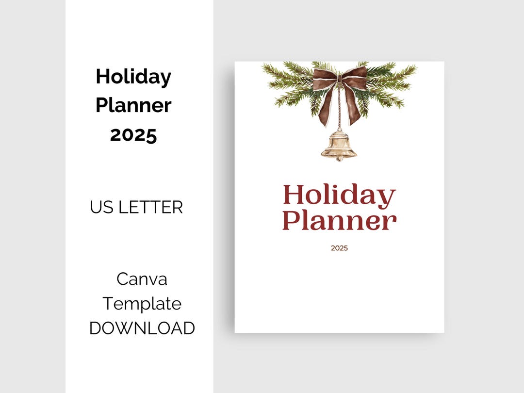 Holiday Planner 2025 Velvet - Canva Template - Etsy