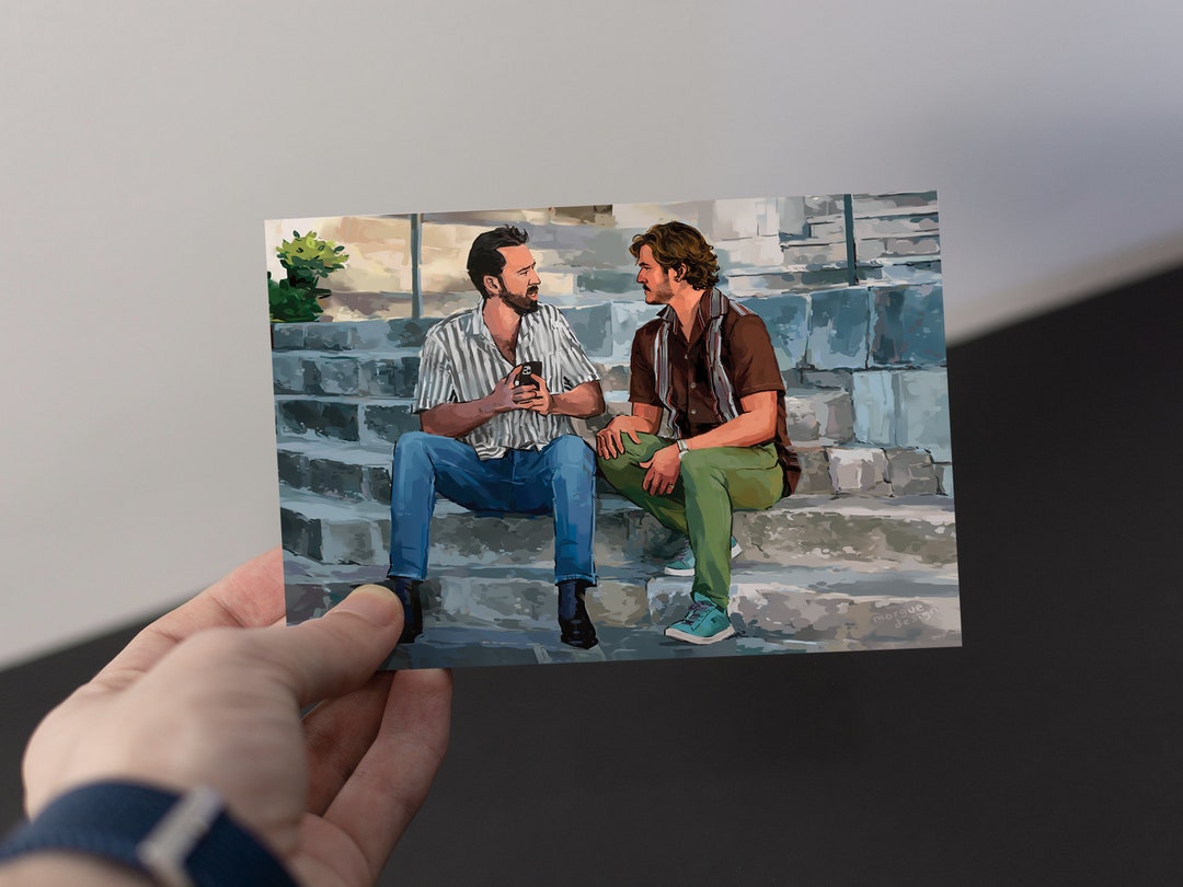 Javi Gutierrez and Nick Cage pedro Pascal Art Print - Etsy