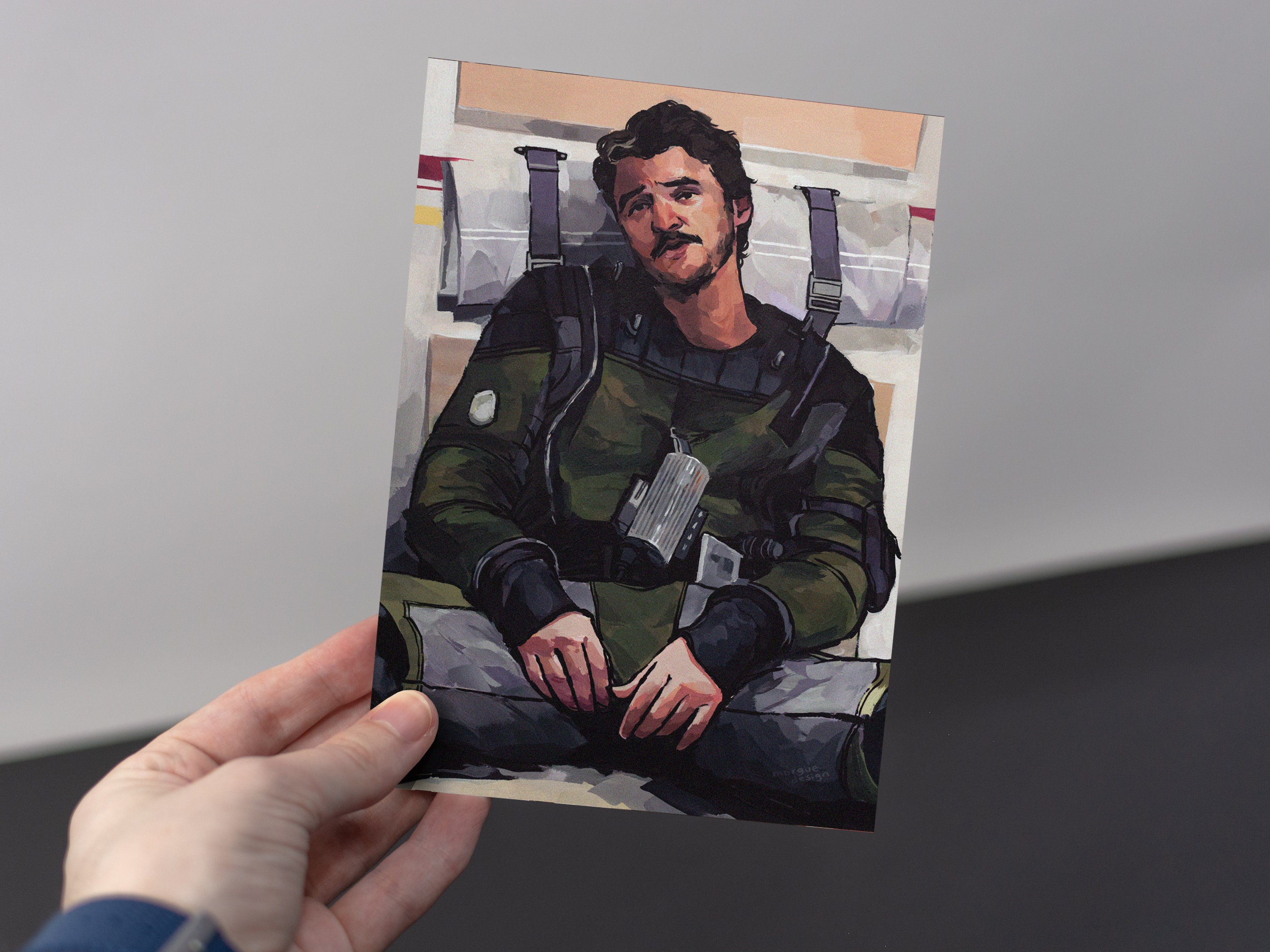 Ezra From Prospect pedro Pascal Art Print - Etsy