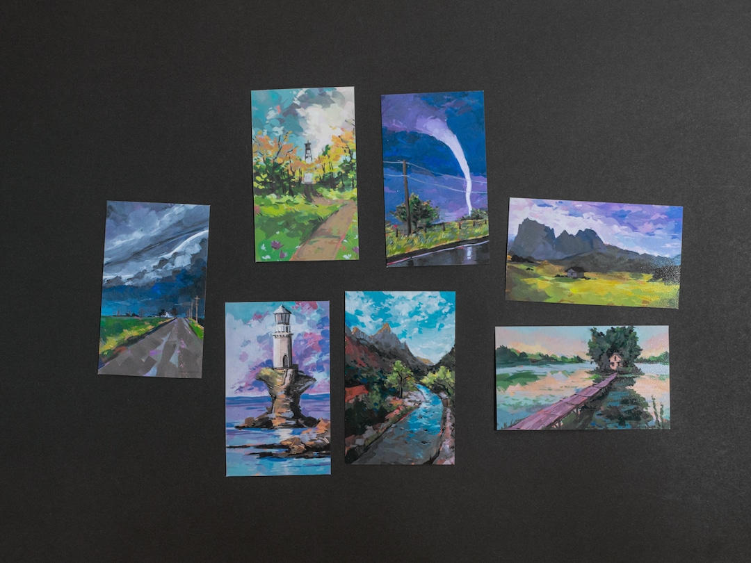 Landscape Art Sample Pack (tiny Art Print Collection A) - Etsy