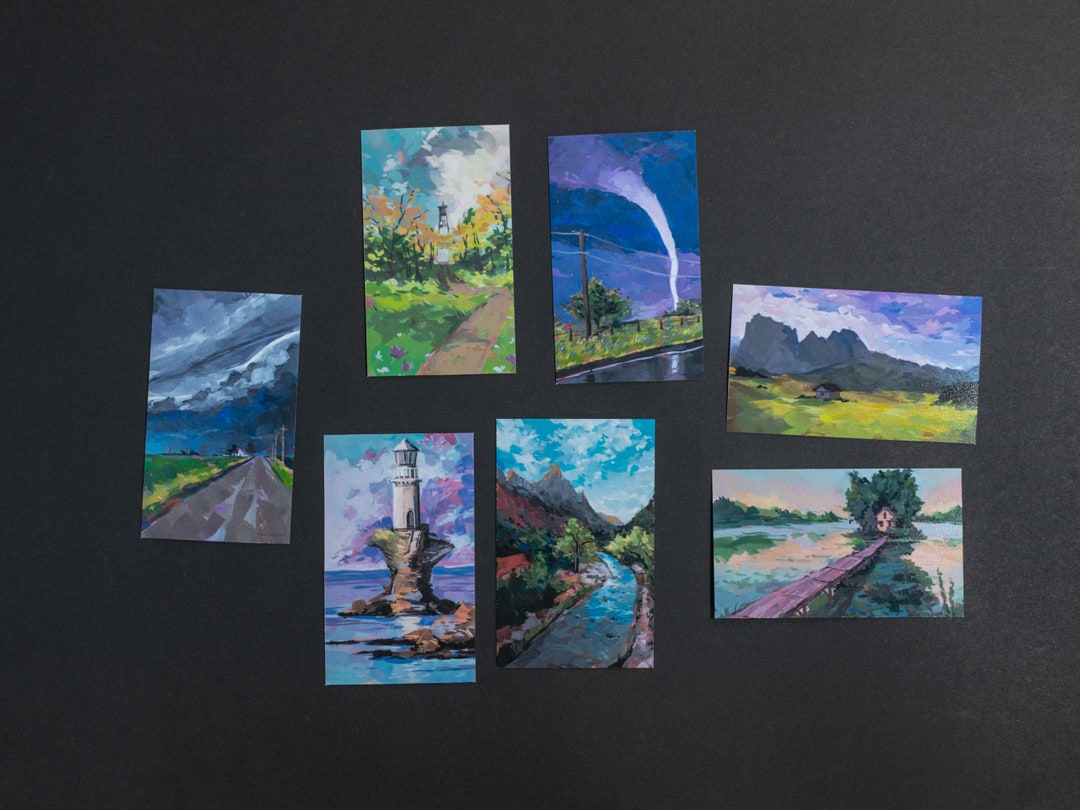 Landscape Art Sample Pack tiny Art Print Collection A - Etsy