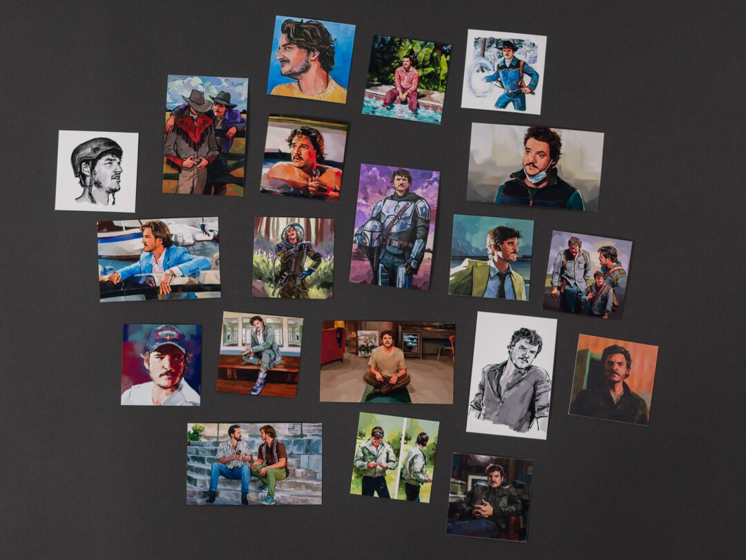 Pedro Pascal 2021 Art Sample Pack tiny Art Print Collection B - Etsy