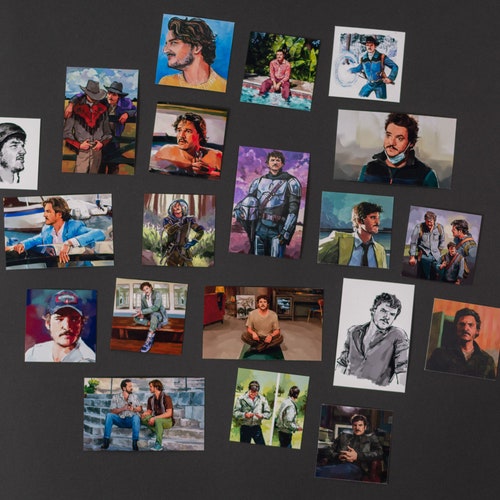 Pedro Pascal Art Sample Pack tiny Art Print Collection C - Etsy