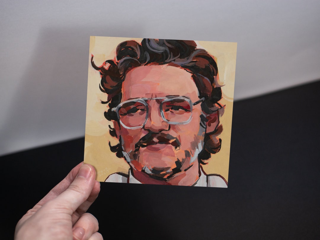 Pedro Pascal Yellow Art Print - Etsy