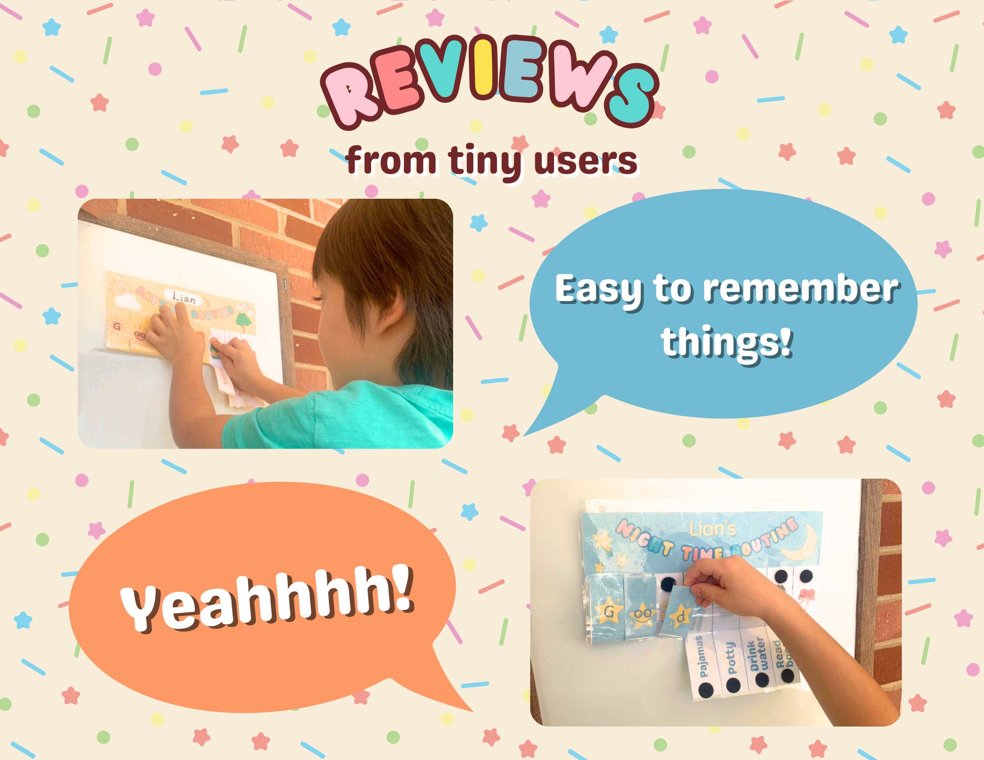 Night Time Routine Chart for Kids, Printable Board, Interactive Folding ...