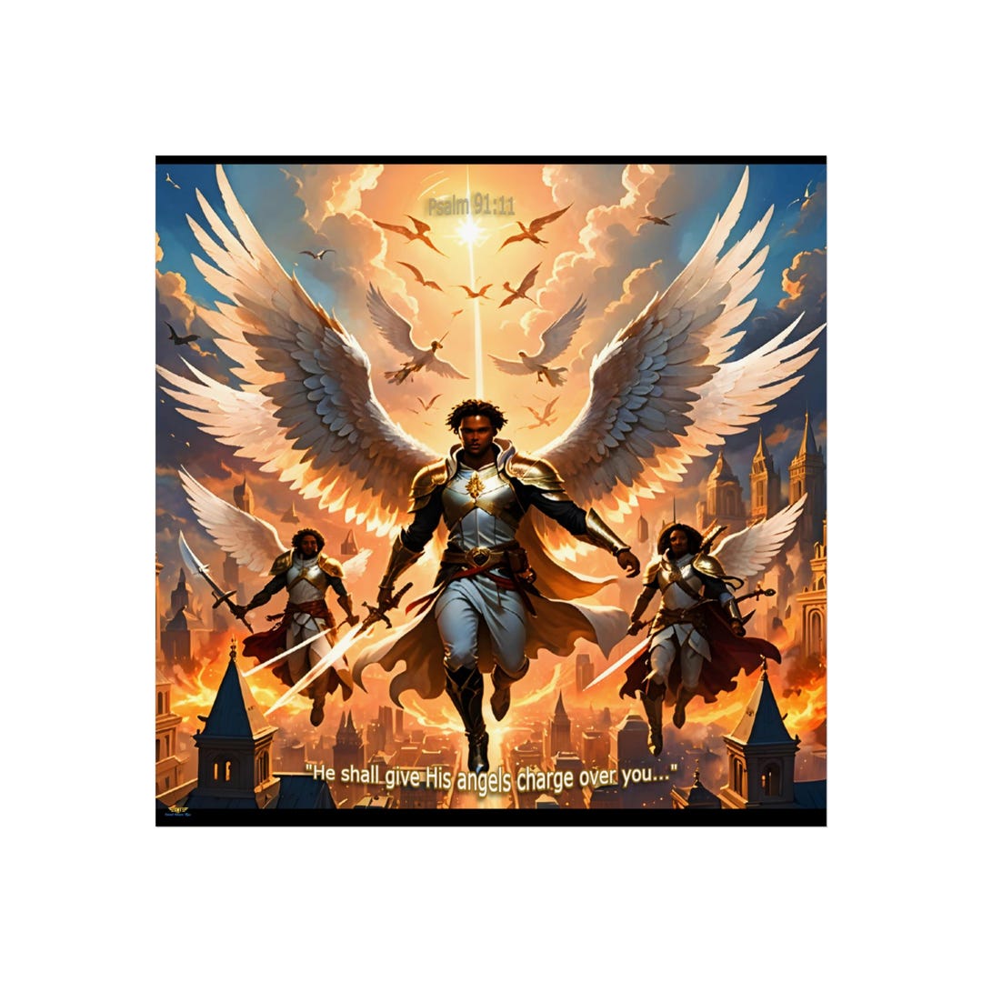 Angels in Charge (with Scripture) - Fine Art Posters - Etsy