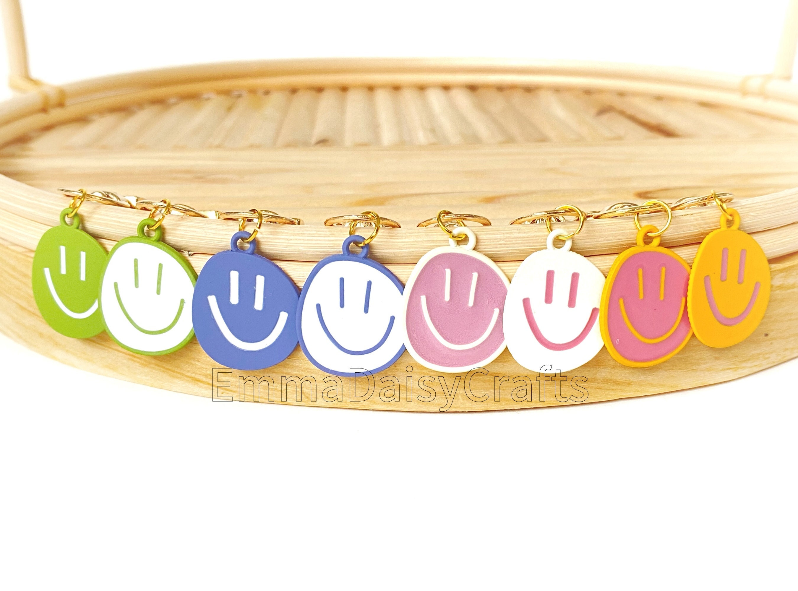 Smiley Keychains/car Keychain/airados Keychain/ Boho Cute Keychain ...