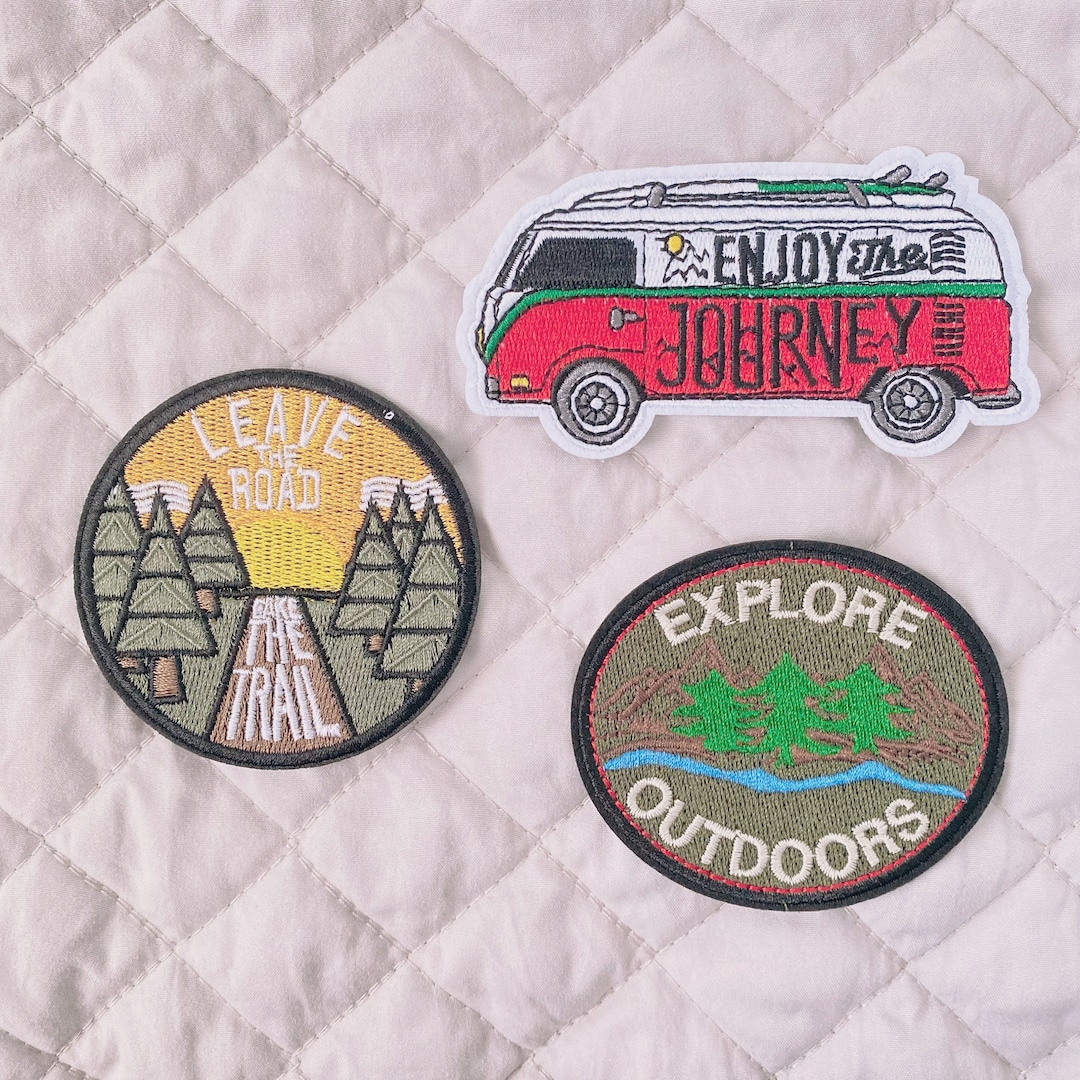 Camping Iron- on Patch Embroidered Camp Life Iron on Patches Outdoor Cute Patch, Hiking Traveler ...