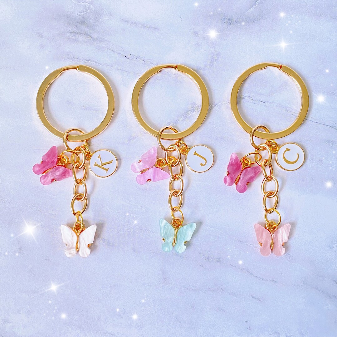 Personalized Butterfly Keychain, Aesthetic Fantasy Keychain Customized ...