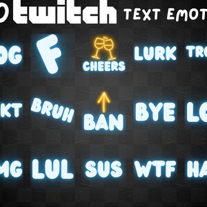 Neon Twitch Emotes | Twitch & Discord Emotes Bundle | F No U Ban Memes ...