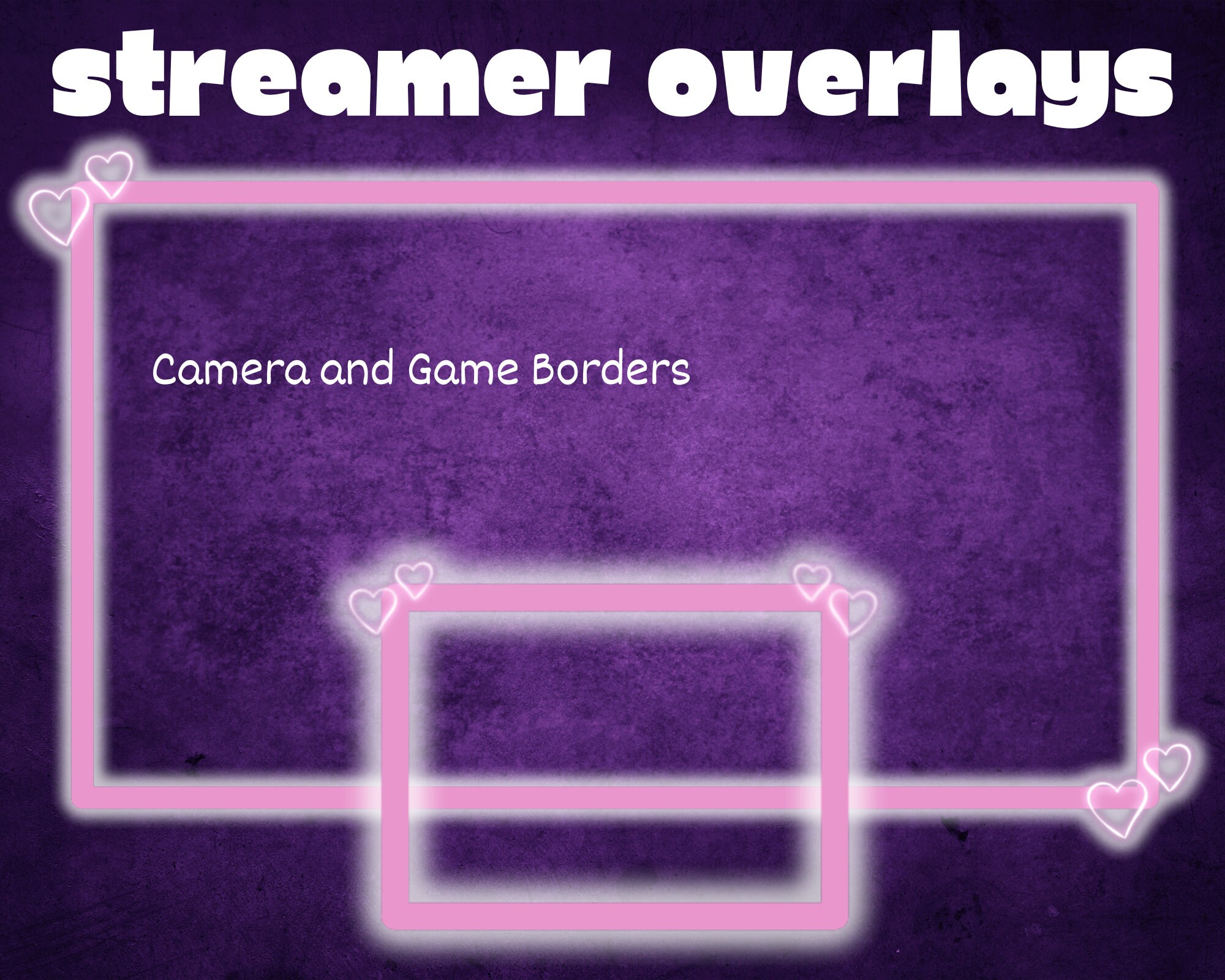 Pink Hearts Animated Stream Overlay Package (digital Download) - Etsy
