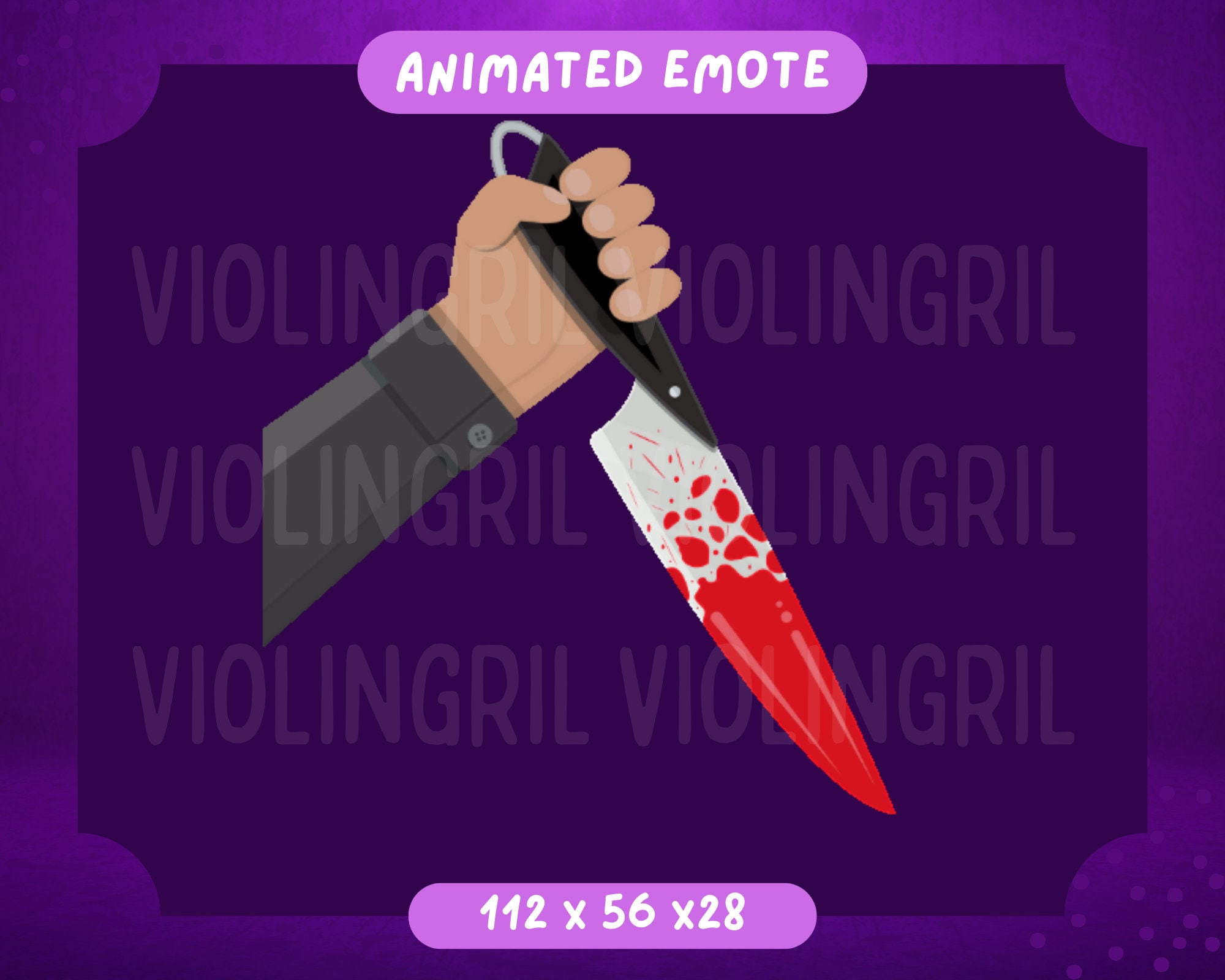ANIMATED EMOTE | Stabby Emote | Horror Emote | Knife Emote | Animated ...