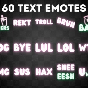 Neon Twitch Emotes | Twitch & Discord Emotes Bundle | F No U Ban Memes ...