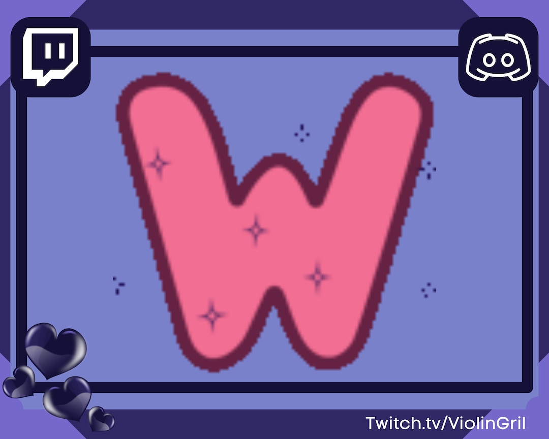 3 Original Animated Emotes Pink and Purple Emotes Flashing W Emote ...