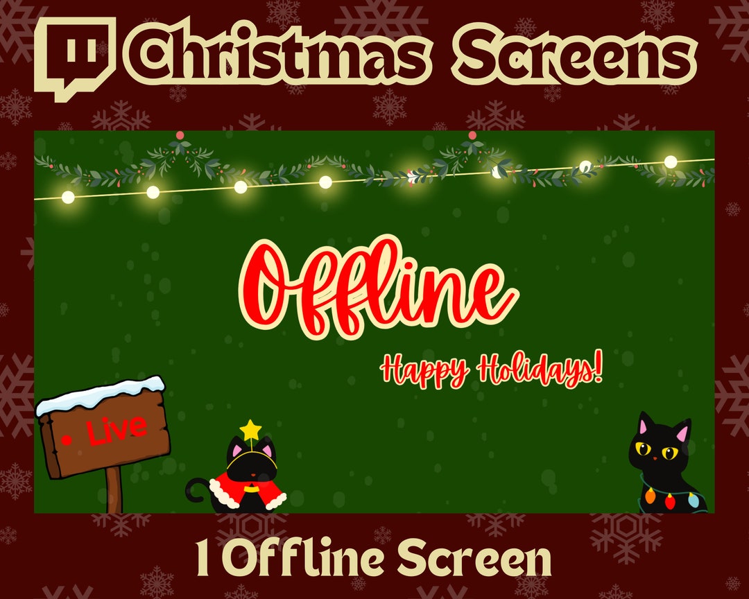 Animated Stream Package Xmas Christmas Stream Package Cat - Etsy