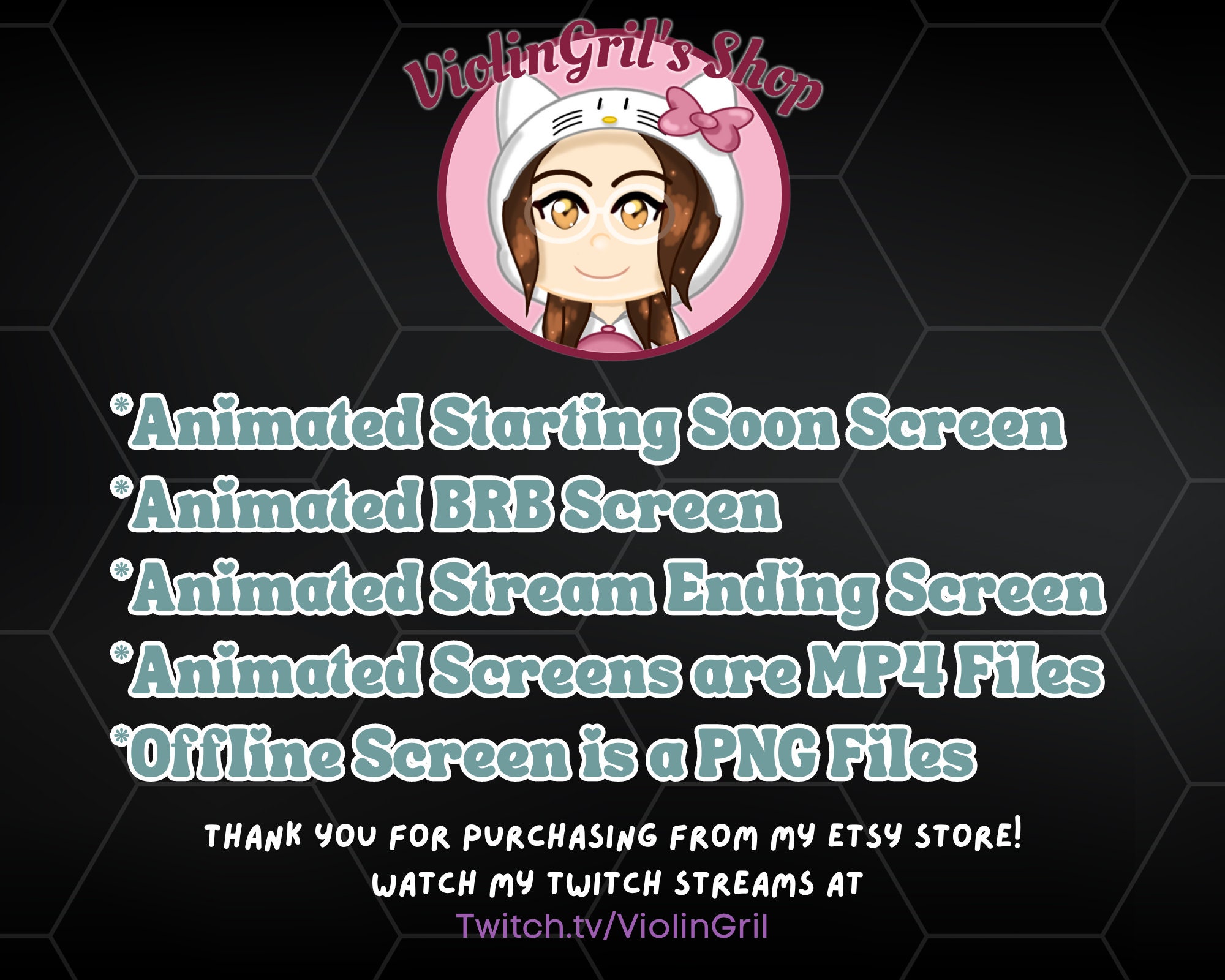 Animated Streamer Overlay Screens Game Room, Streamer, PC, Panda, Otter ...