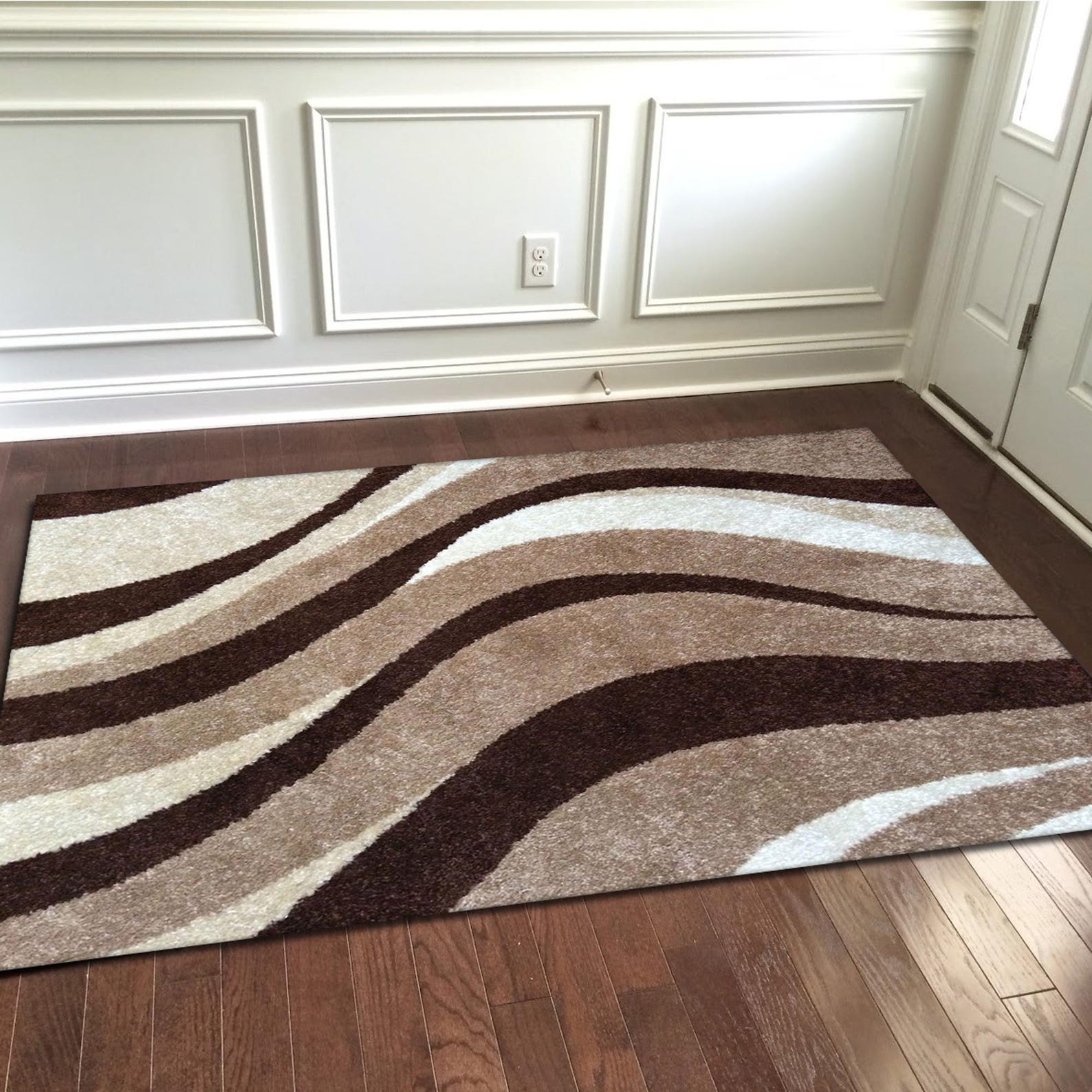 Cream Wave Rug, Cream Wave Living Room Rug, Wave Cream Rug, Rug for Any ...