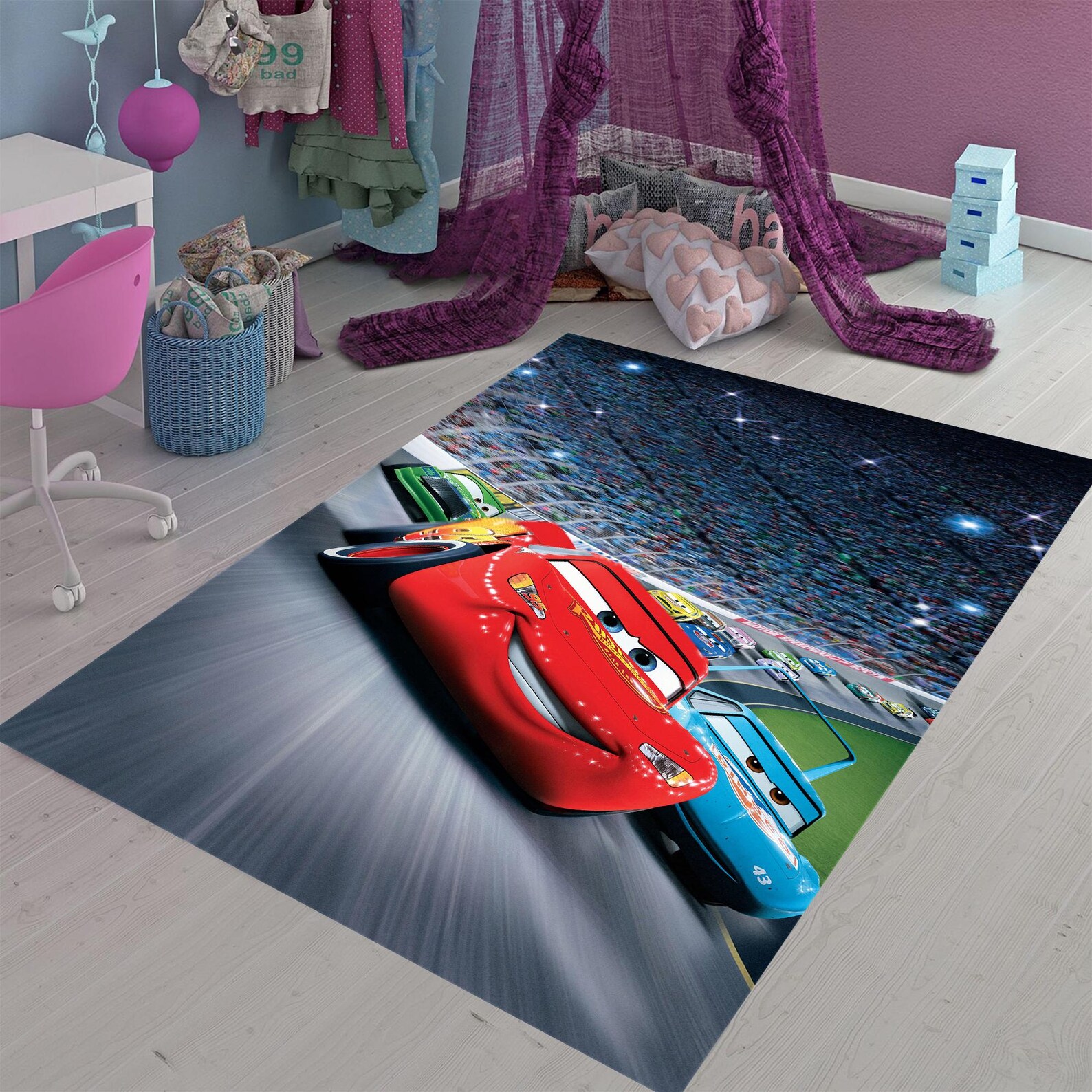 Cars Rug, Cars Themed Home Rug Decor, Kidsroom Rug, Children Rug, Kids ...