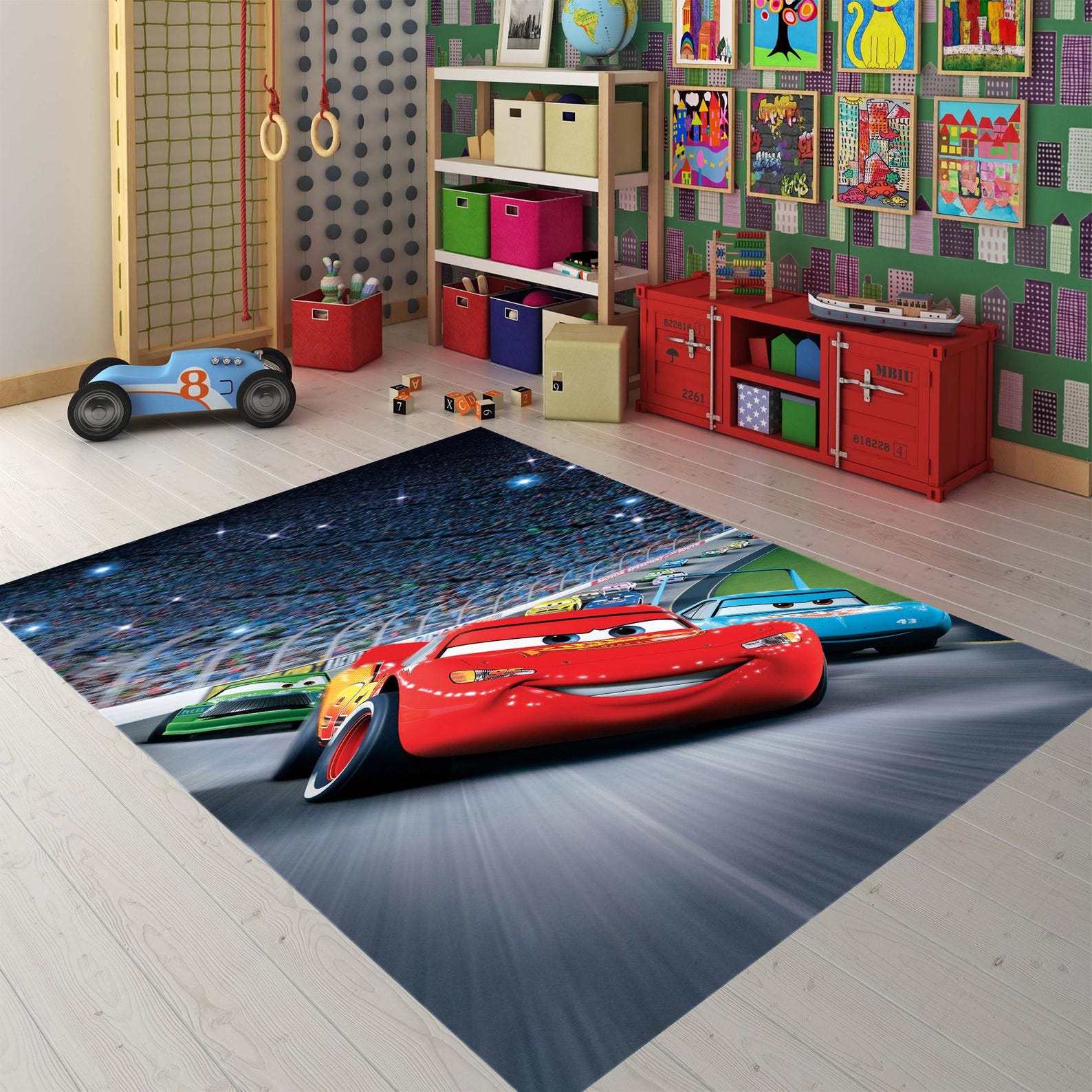 Cars Rug, Cars Themed Home Rug Decor, Kidsroom Rug, Children Rug, Kids ...
