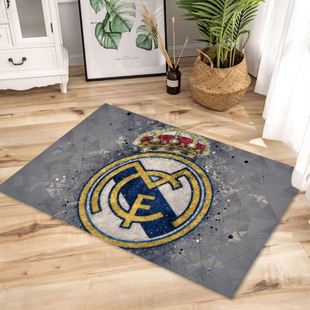 Real Madrid Rug, RMA Fan Rug, RMA Fan Gift, Football Rug, Soccer Rug ...