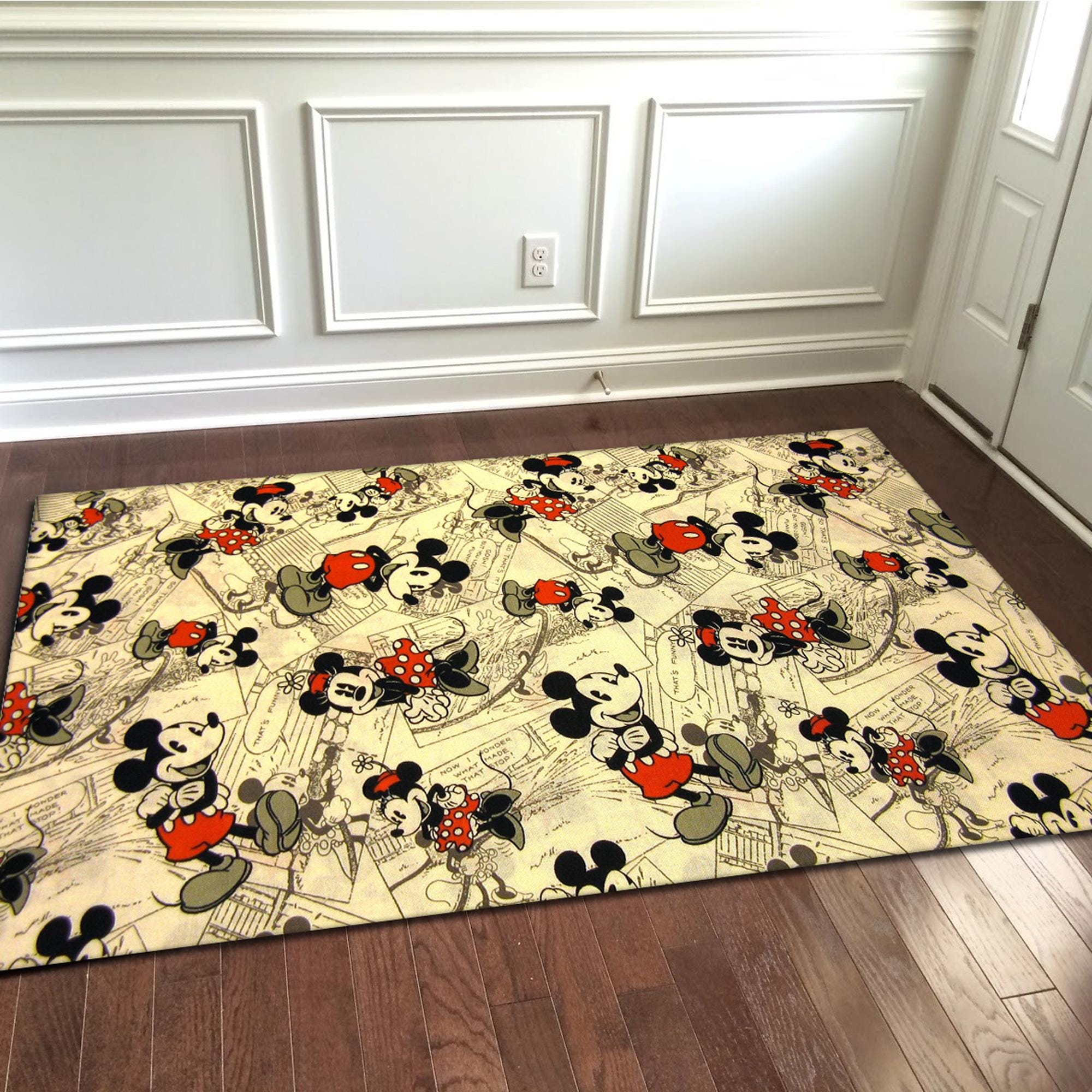 Mickey Mouse Rug, Mickey Mouse Decor, Kids Rug, Kidsroom Rug, Gift for ...