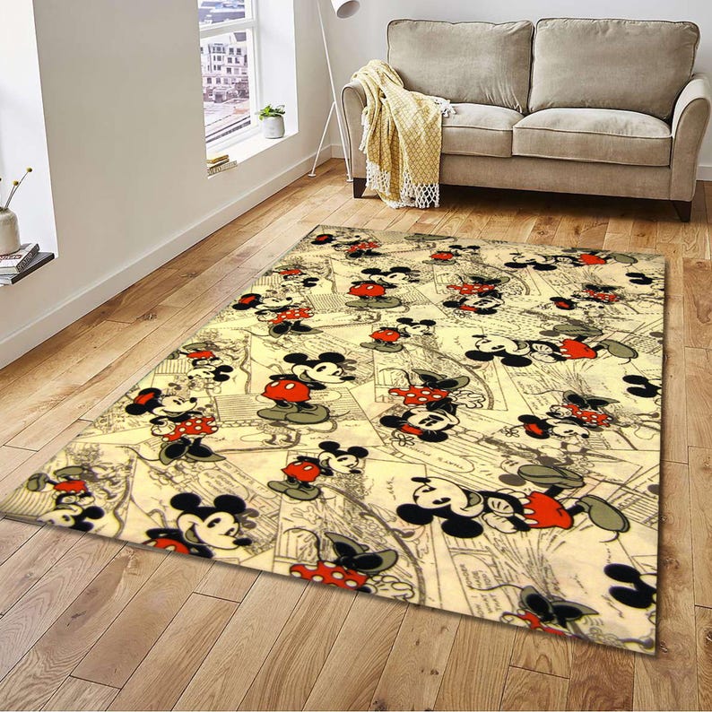 Mickey Mouse Rug, Mickey Mouse Decor, Kids Rug, Kidsroom Rug, Gift for ...