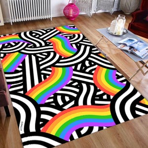 LGBTQ+ Rug, Pride Rug, Gift for LGBTQ+, LGBT Decor, Gift for Lbgt ...