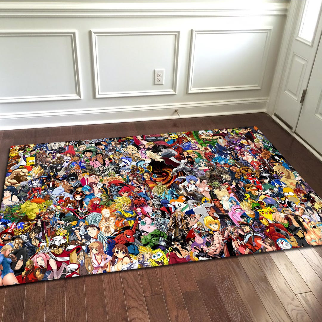 All Anime Gaming Characters Rug, Manga Anime Rug, Cartoon Rug, Kidsroom ...