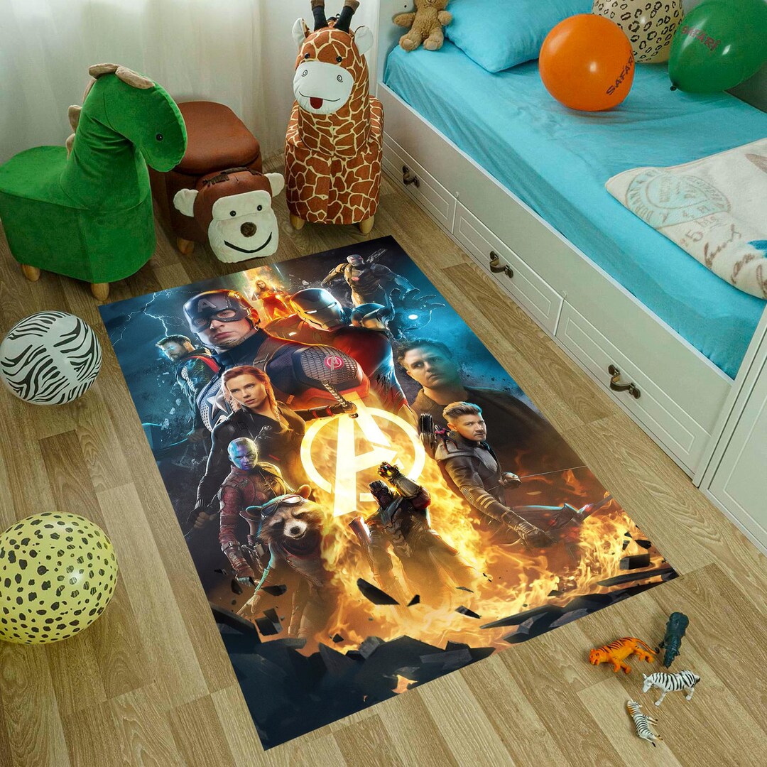 Marvel Rug, the Avengers Rug, Cartoon Movie Rug for Kids, Nursery Rug ...