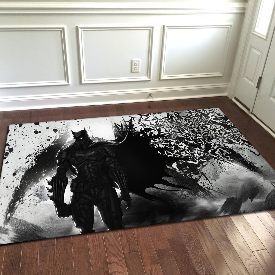 Batman Rug, the Dark Night Rug, Batman Fan Gift Rug, Movie Rug, Film ...