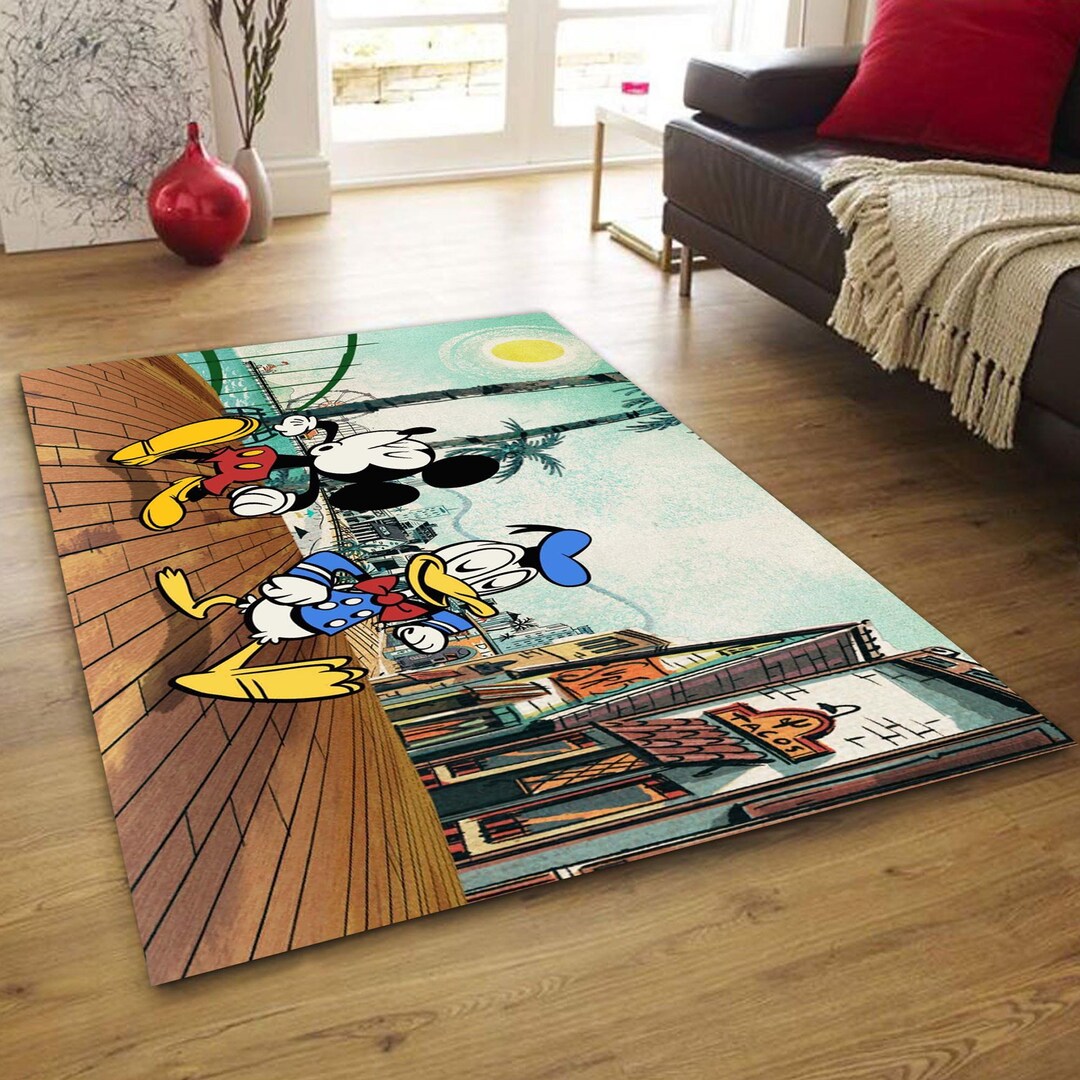 Mickey Mouse Rug, Daffy Duck Decor, Kids Rug, Kidsroom Rug, Gift for ...