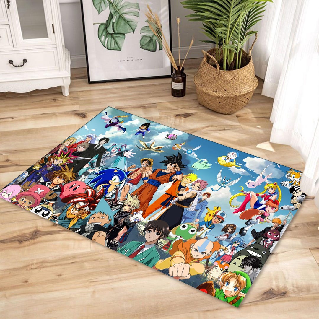 Anime Rug, Anime Gift Rug, Anime Decor, Anime Fan Gift Rug, Rug, Custom ...