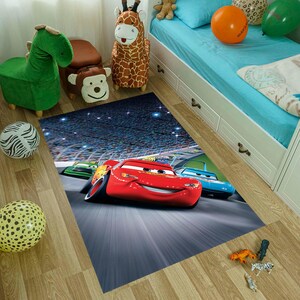 Cars Rug, Cars Themed Home Rug Decor, Kidsroom Rug, Children Rug, Kids ...