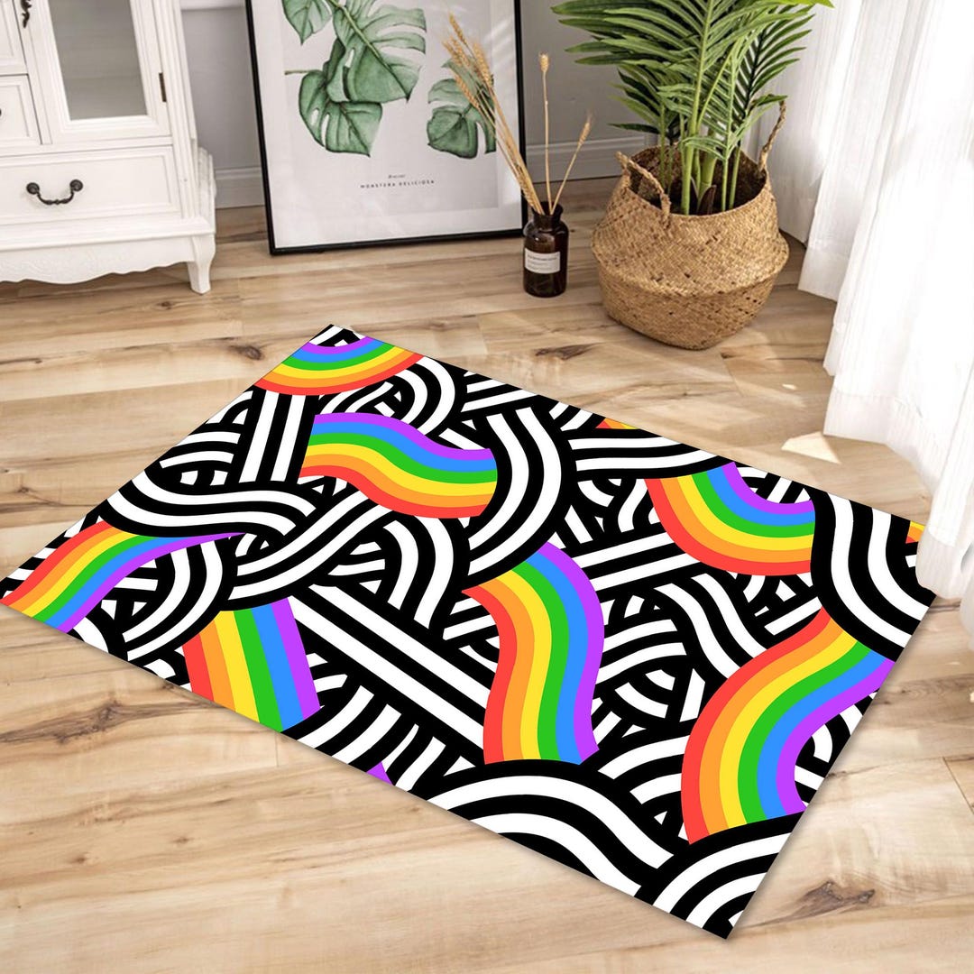 LGBTQ+ Rug, Pride Rug, Gift for LGBTQ+, LGBT Decor, Gift for Lbgt ...