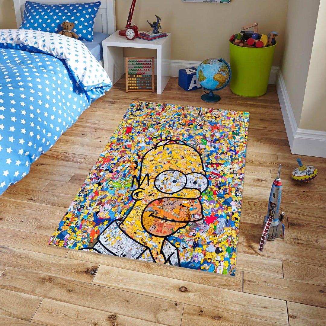 Simpsons Children Rug, Simpons Kids Rug, Rug for Nursery, Rug for ...