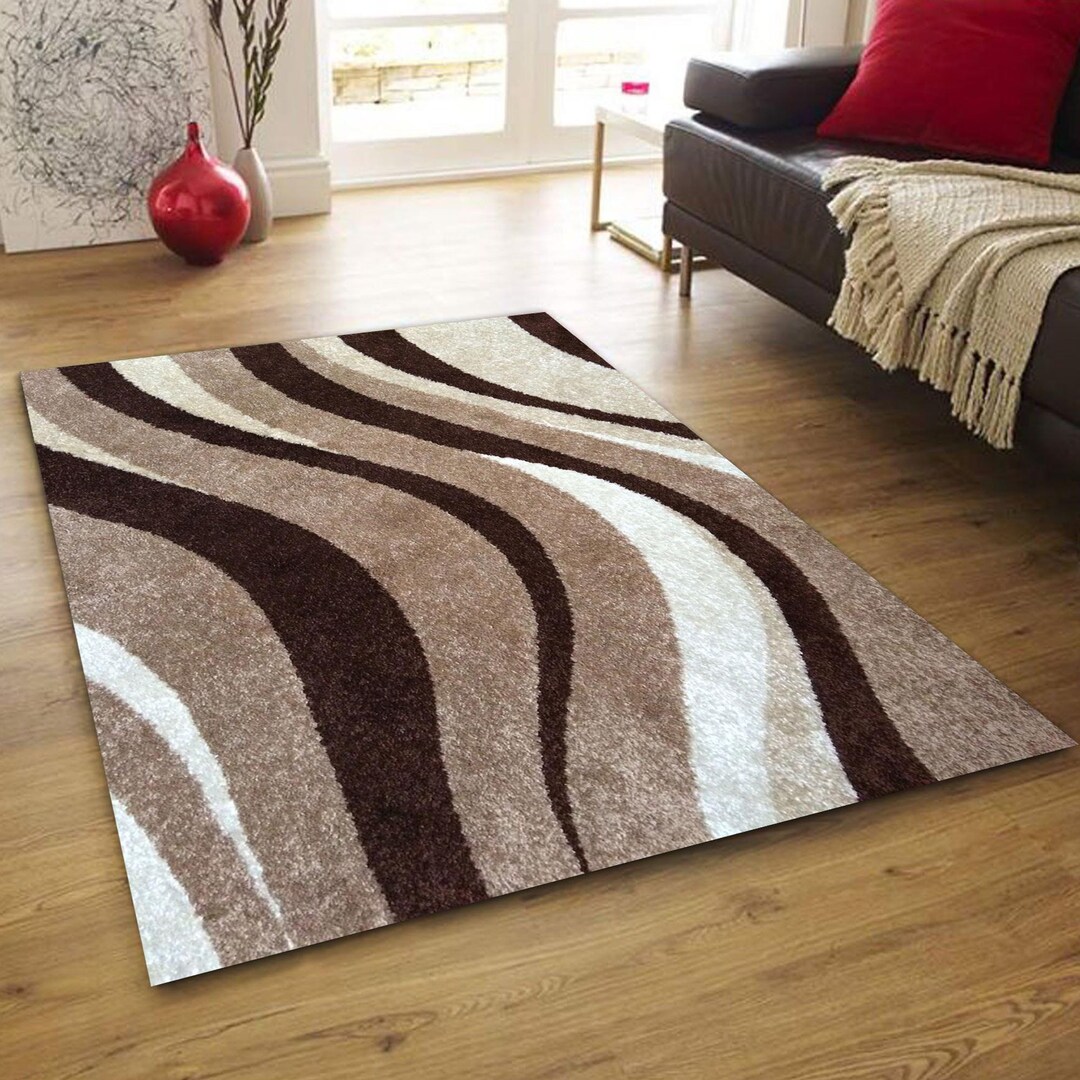 Cream Wave Rug, Cream Wave Living Room Rug, Wave Cream Rug, Rug for Any ...