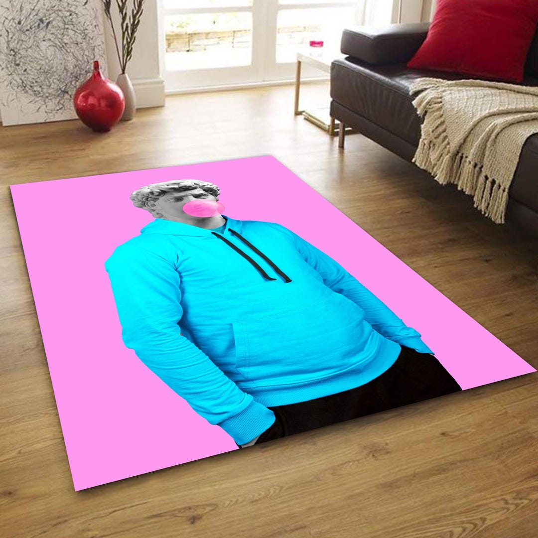 Pink Hipster Aesthetic Rug, Aesthetic Rugs for Boys, Pink Aesthetic Rug ...