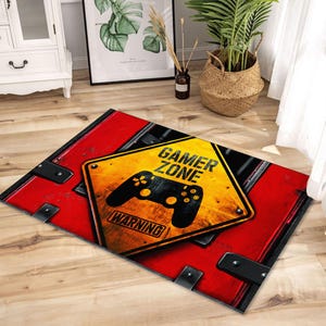 Gaming Zone Rug, Gaming Rug, Gamer Gift Rug, Rug for Gamers, Gift Rug ...