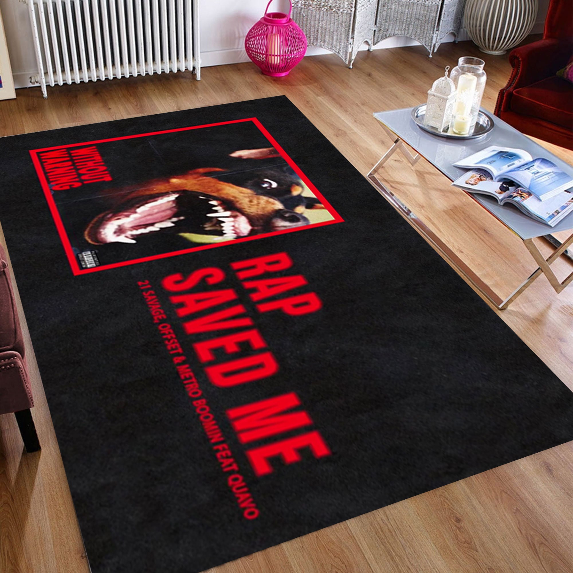 Metro Boomin & 21 Savage Rug, Without Warning Album Rug, Music Rug ...