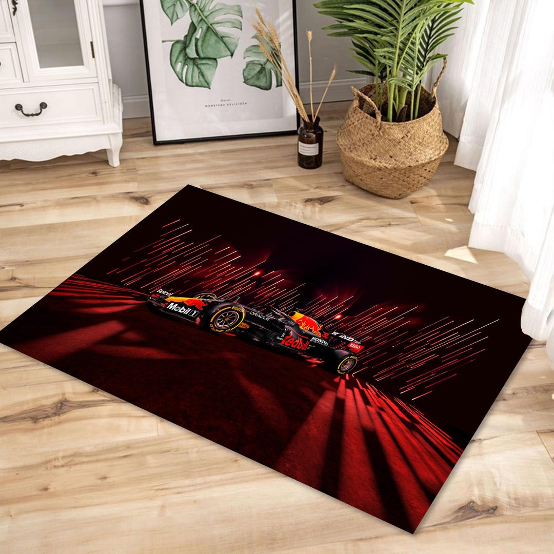 Redbull Car Rug, Redbull Formula 1 Rug, Racing Rug, F1 Rug, Redbull Fan ...