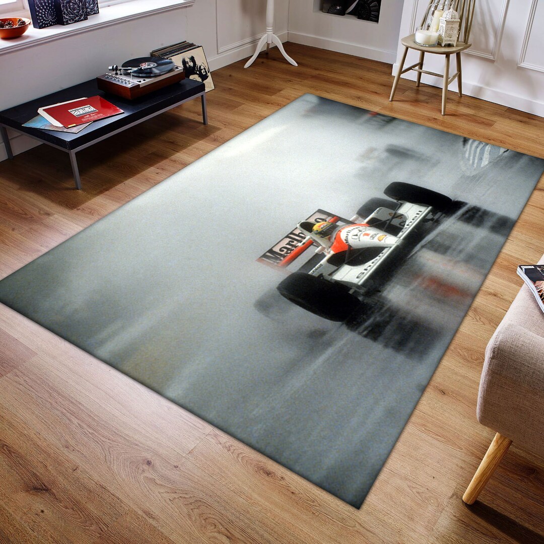 Formula 1 Rug, Custom Rug, Ferrari, Mclaren, Senna F1 Decor, Custom ...