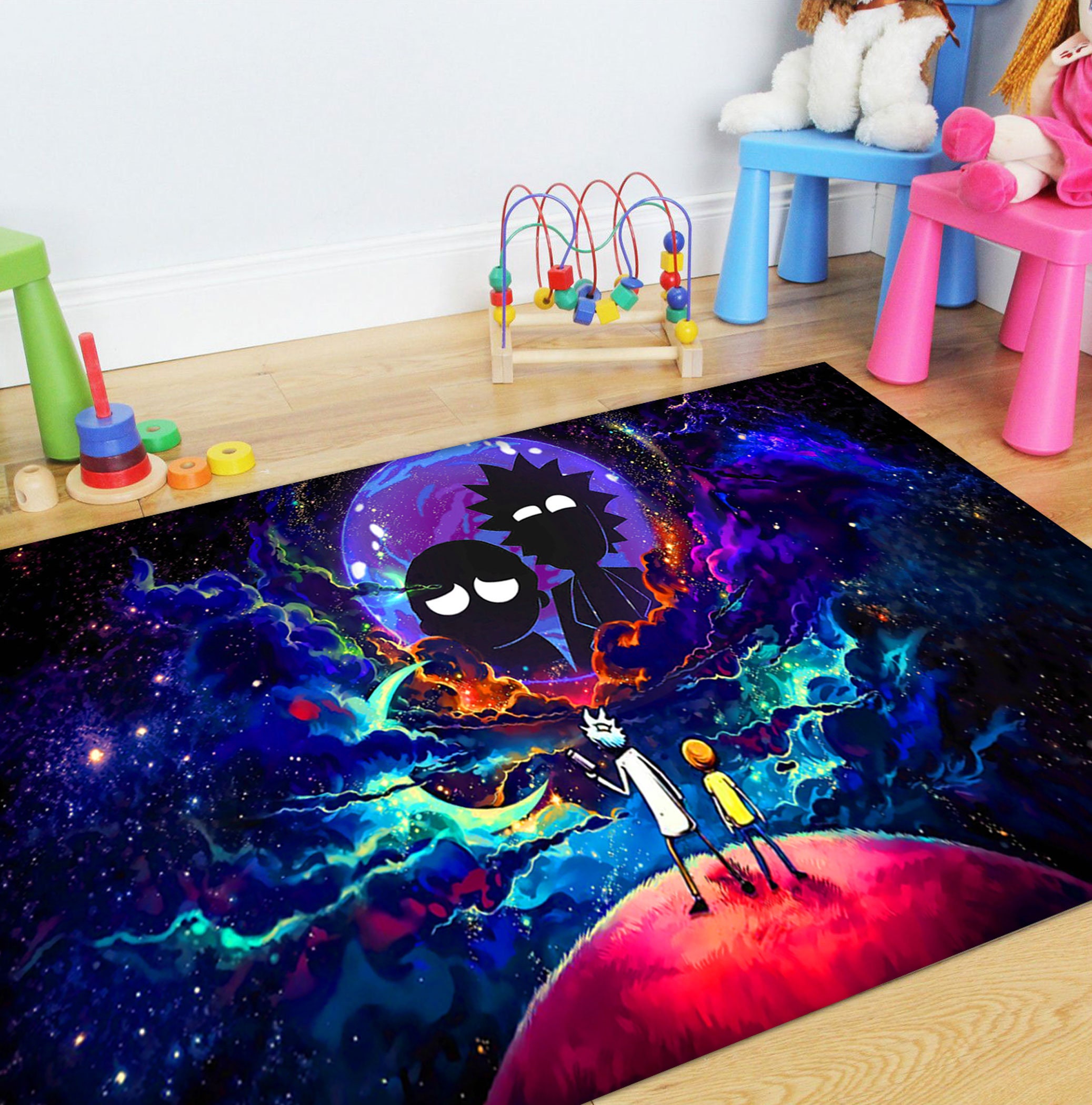 Rick and Morty Rug Cartoon Themed Rick Morty Area Rug - Etsy