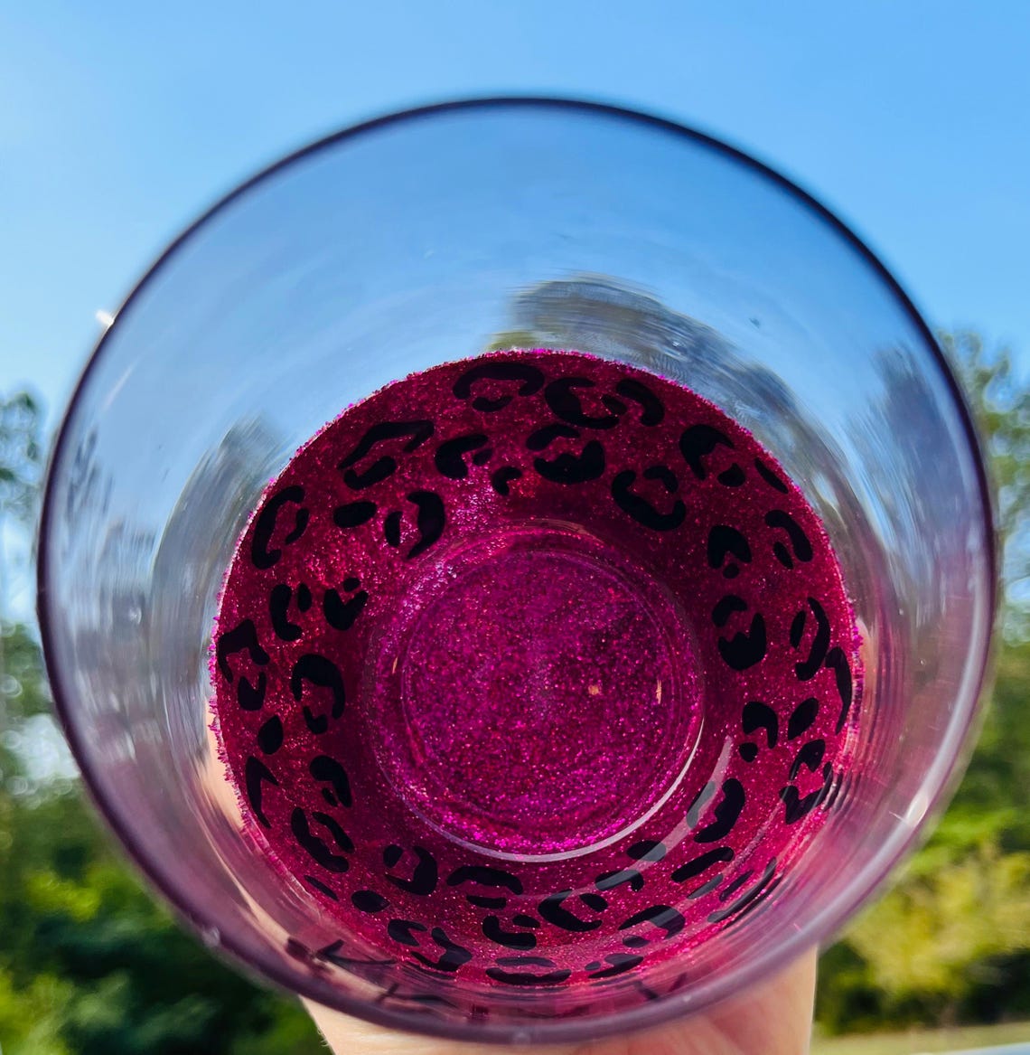 Mama Peek-a-boo Stemless Glitter Wine Glass - Etsy
