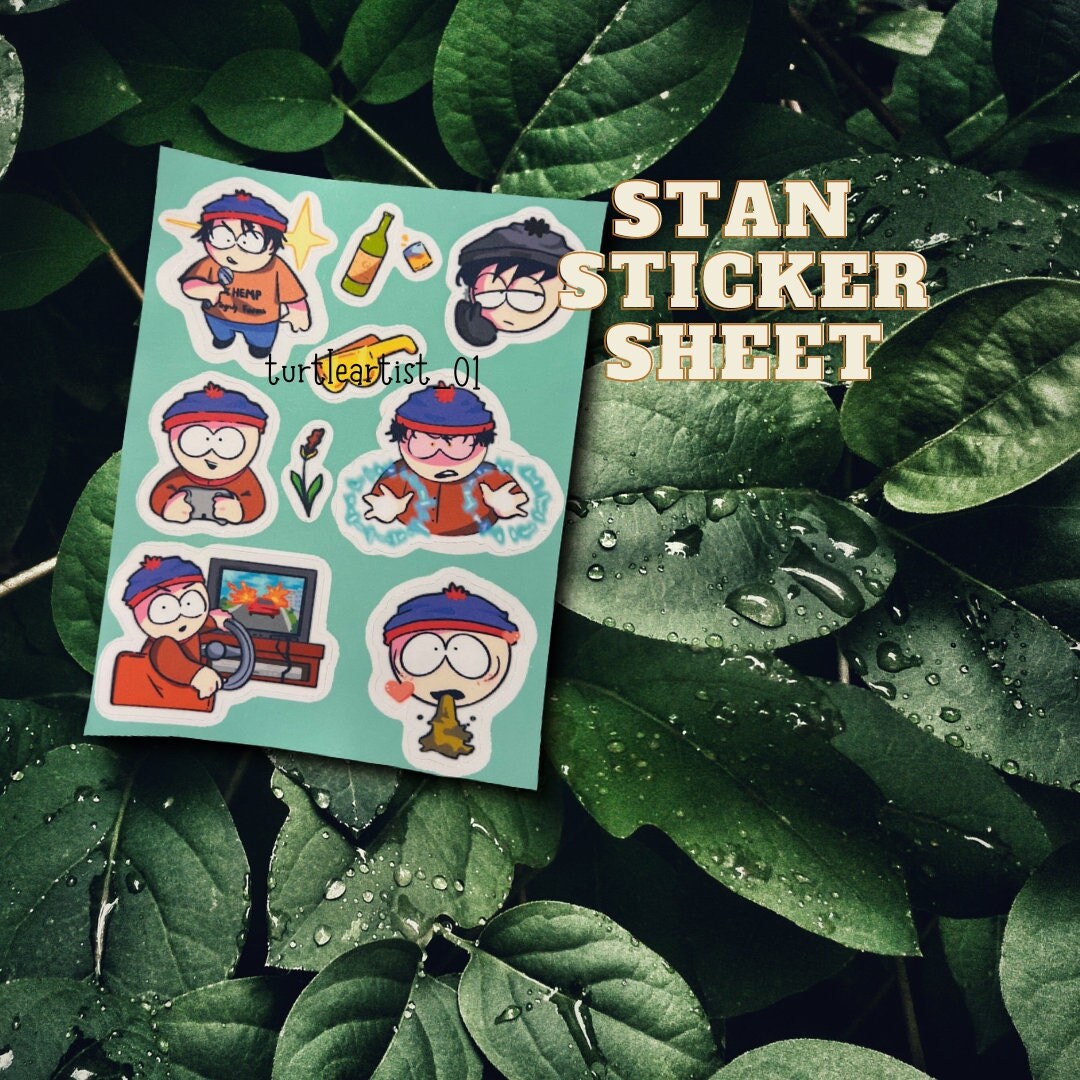 Stan South Park Sticker Sheet - Etsy