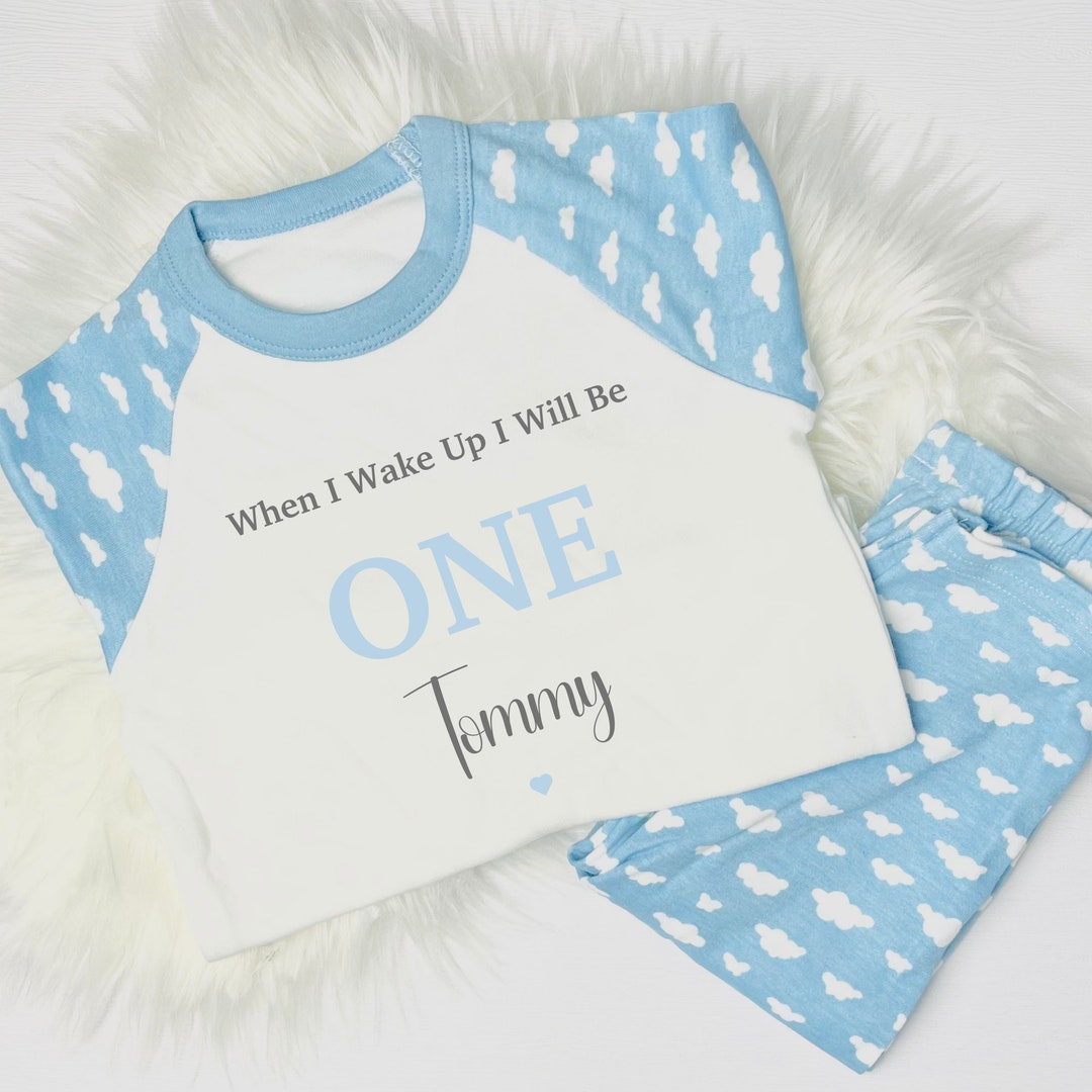 Boys Personalised Birthday Pyjamas When I Wake up I Will Be Boys Blue ...