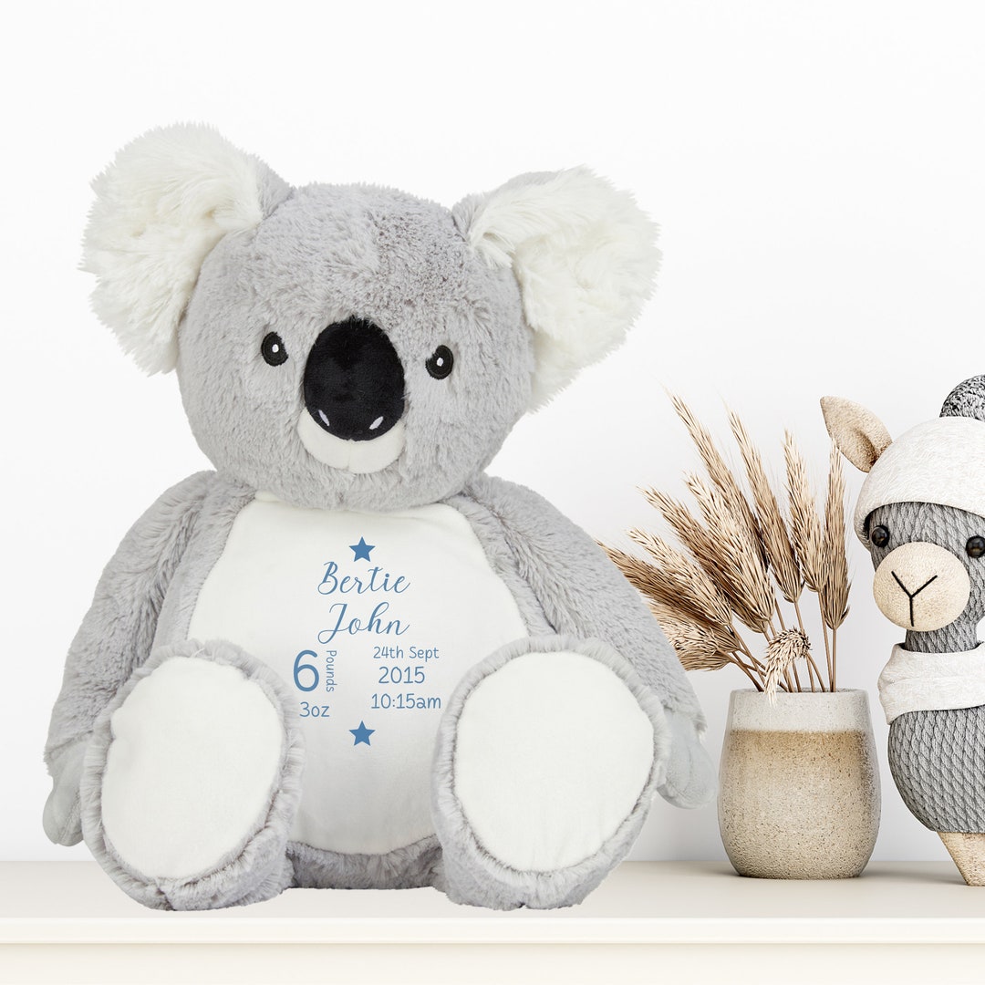 Koala Soft Toy Personalised Koala Stuffed Animal Gift for New Baby Gift for Boys Gift for Girls ...