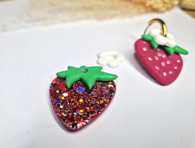 Reversible Strawberry Earrings - Etsy UK